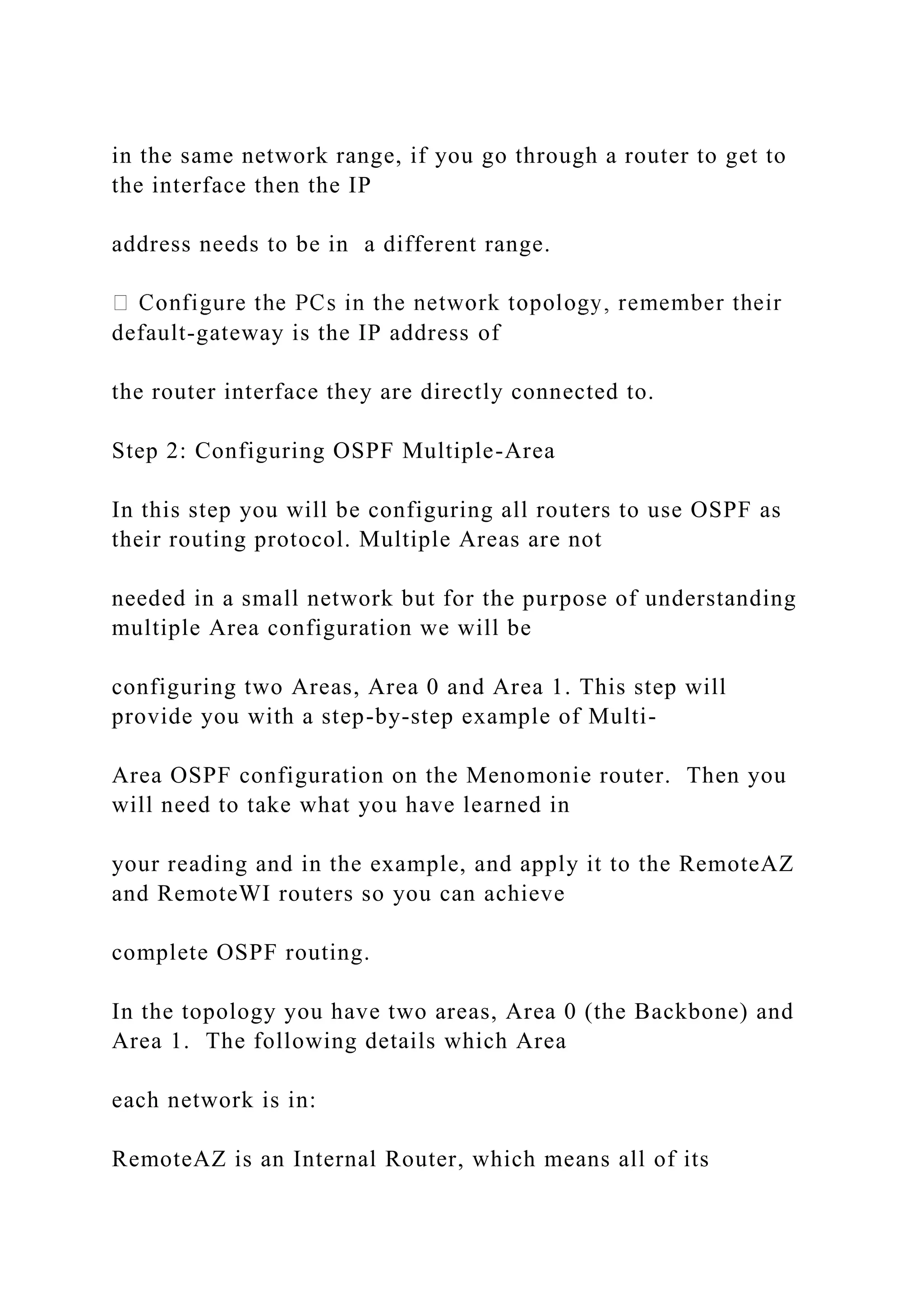 OSPF Multiple-Area Configuration Objectives Configu.docx