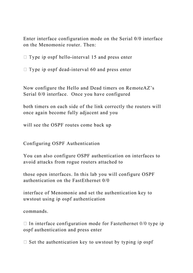 OSPF Multiple-Area Configuration Objectives Configu.docx