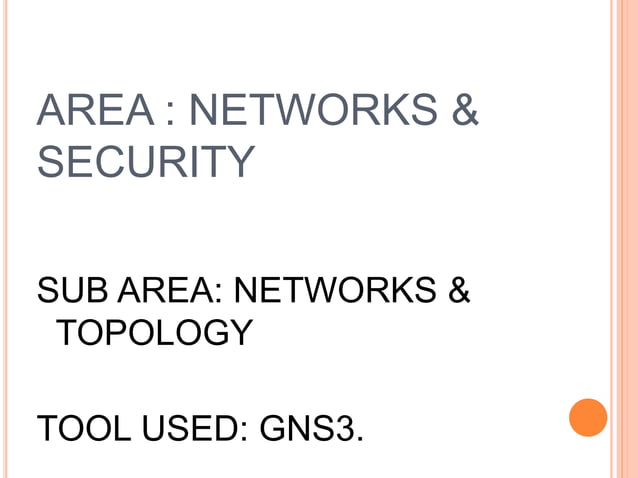 Ospf routing protocol in gns3 | PPTX | Computer Networking | Computing