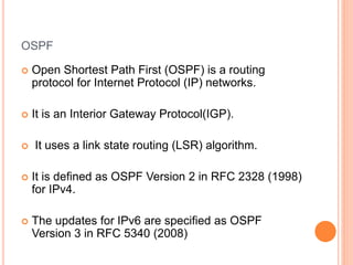 Ospf routing protocol in gns3 | PPTX | Computer Networking | Computing