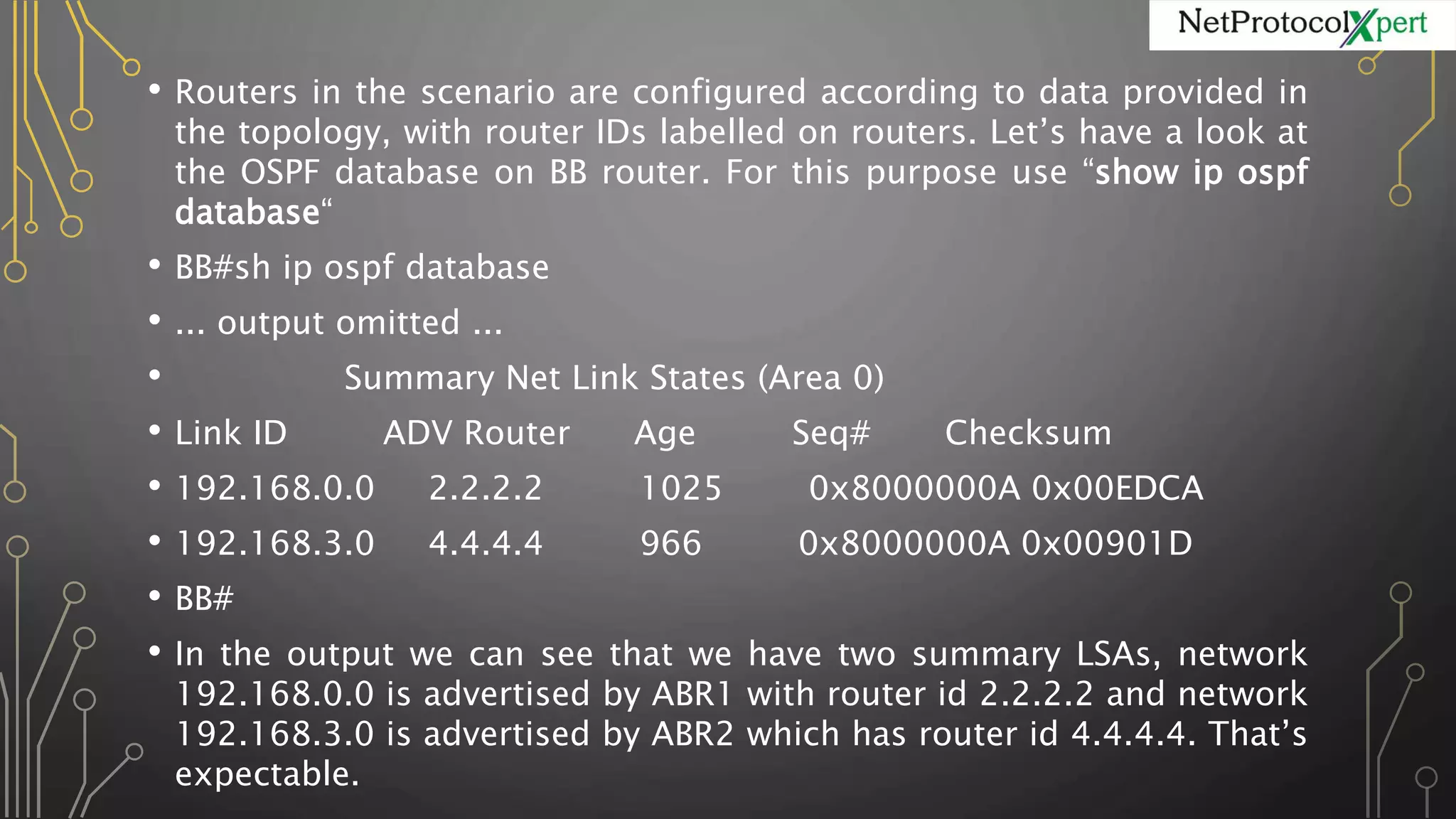OSPF Summary LSA (Type 3 LSA) | PPTX