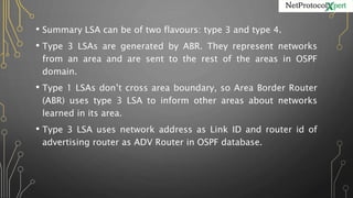 OSPF Summary LSA (Type 3 LSA) | PPTX