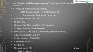 OSPF Summary LSA (Type 3 LSA) | PPTX