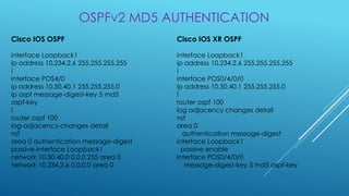 OSPFv2 on IOS XR | PPTX | Computer Networking | Computing