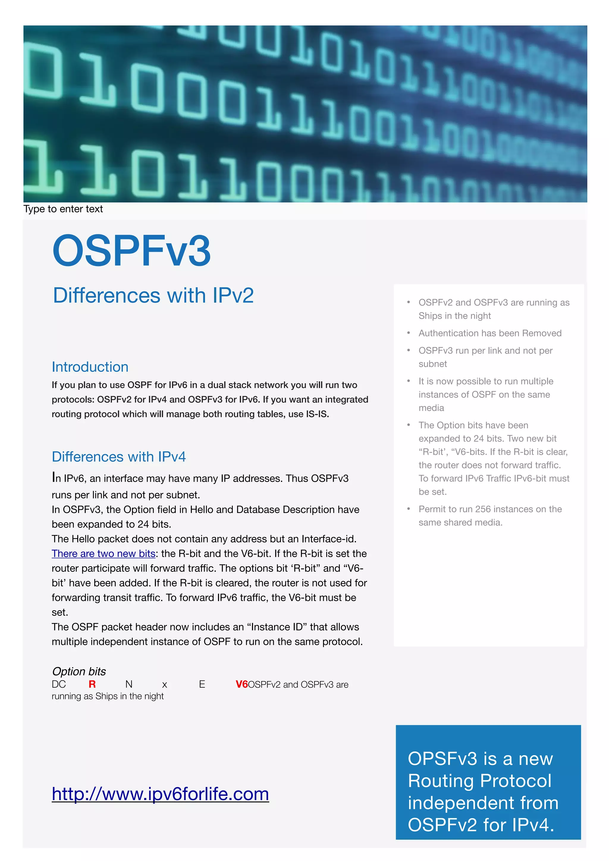 Ospfv3 primer | PDF