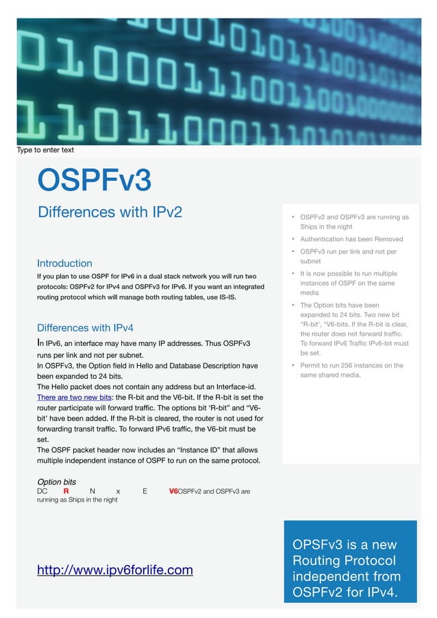 Ospfv3 primer | PDF