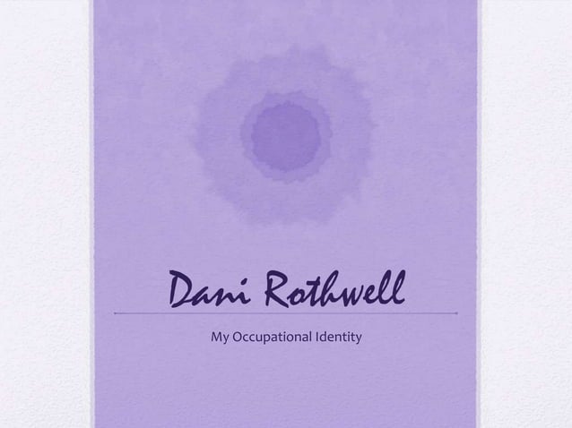 OS My Occupational identity | PPT