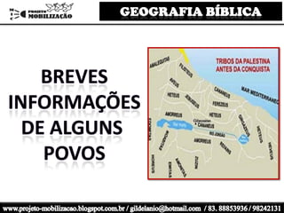geo aula 6 Os povos da biblia parte 2 geografia juvep prof. gil da ...