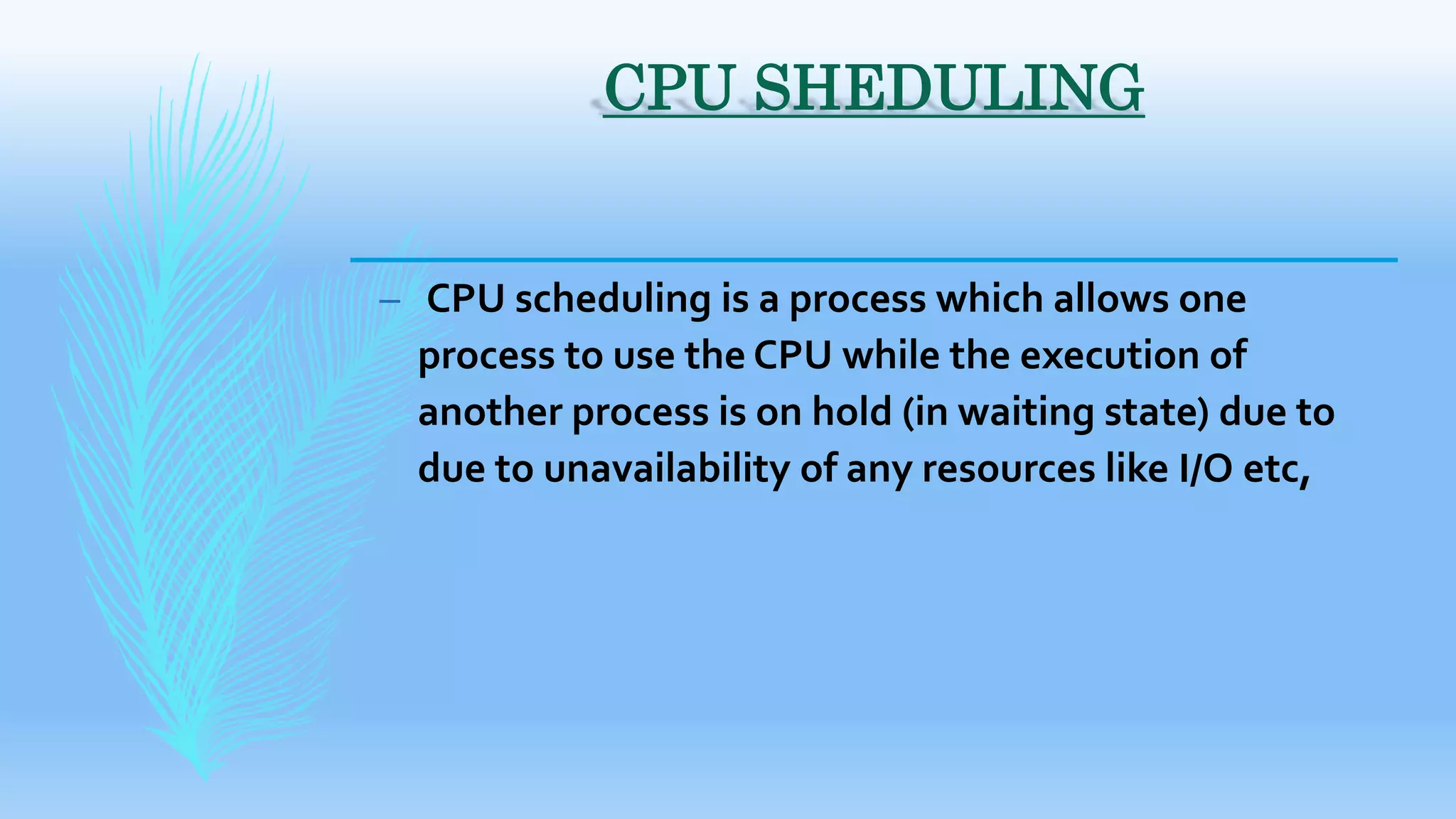 Scheduling Algorithm Ppt