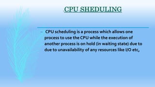 scheduling algorithm | PPTX