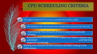 scheduling algorithm | PPTX