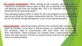 services and system calls of operating system | PPTX
