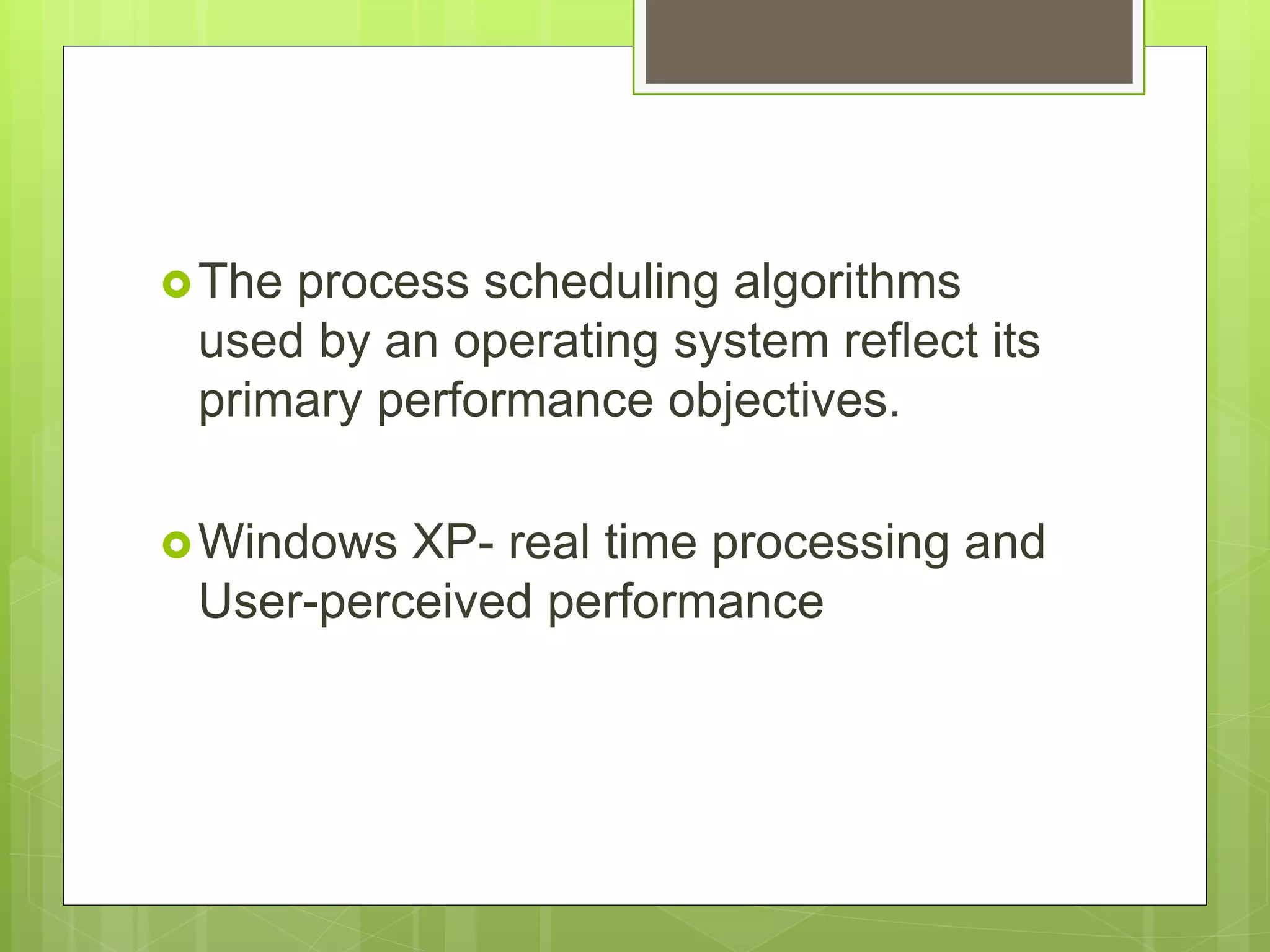 windows xp scheduling | PPTX