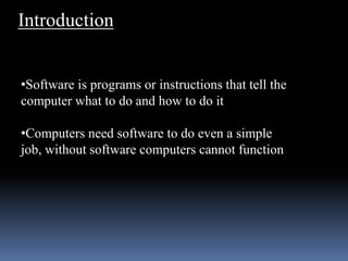 Software and its types and its advantages and disadvantages | PPT