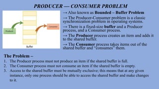 Process Synchronisation and Producer Consumer Problem Operating System | PPTX