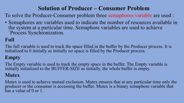 Process Synchronisation And Producer Consumer Problem Operating System Ppt 8705