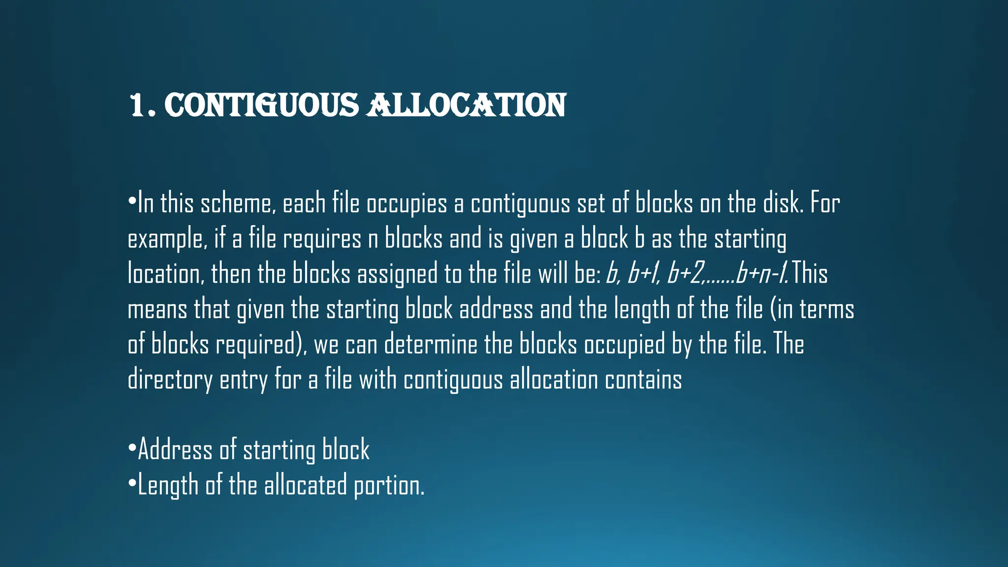 File Allocation methods in Operating Systems | PPTX