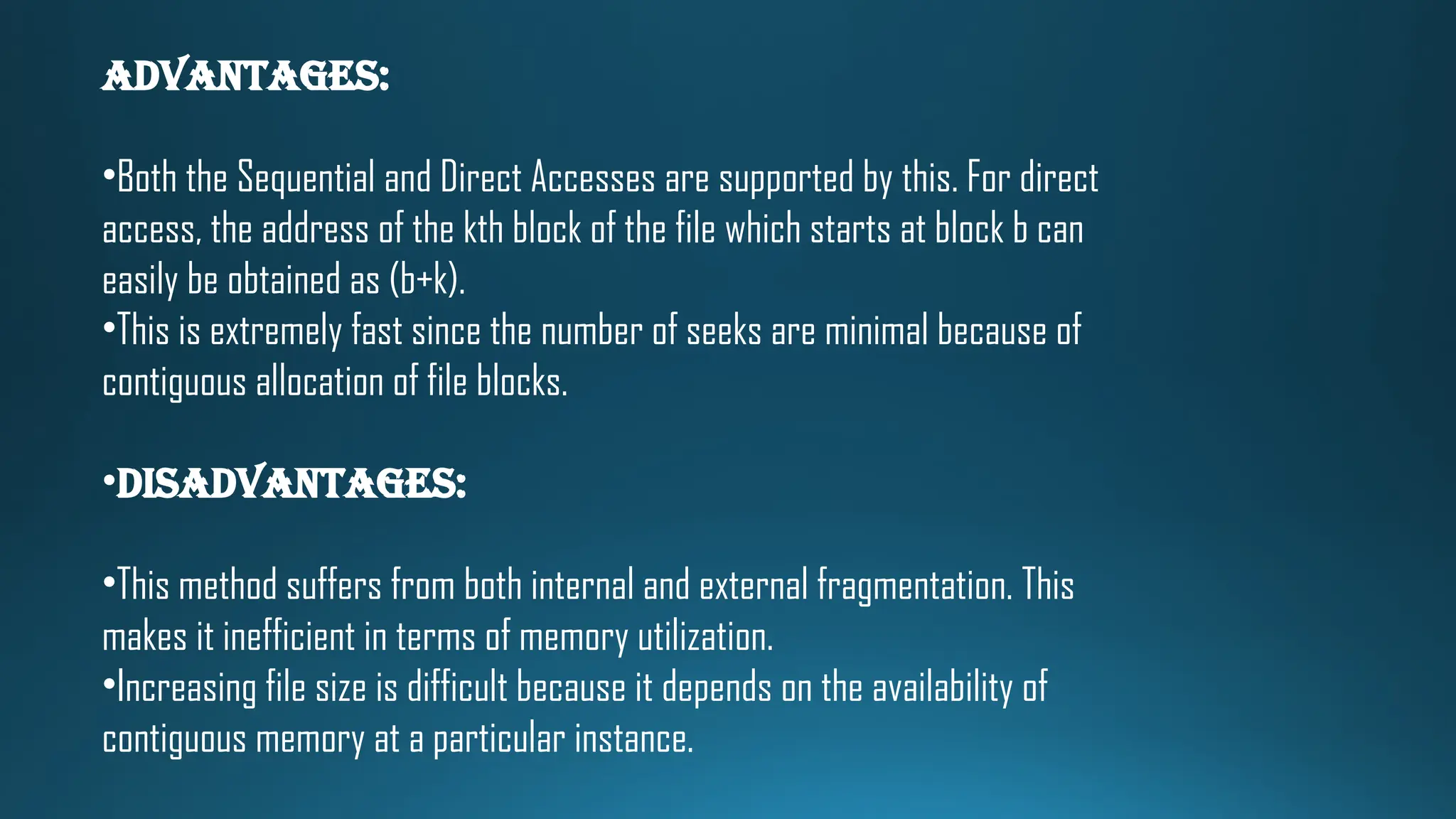 File Allocation methods in Operating Systems | PPTX