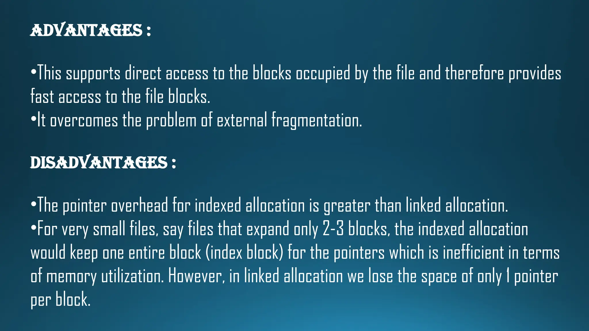 File Allocation methods in Operating Systems | PPTX