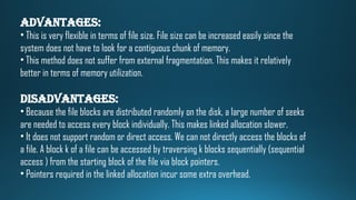 File Allocation methods in Operating Systems | PPTX