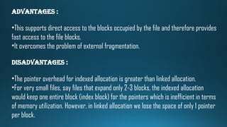 File Allocation methods in Operating Systems | PPTX