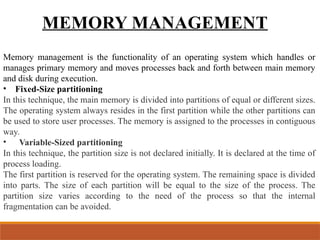 operating system presentation for btechs | PPT
