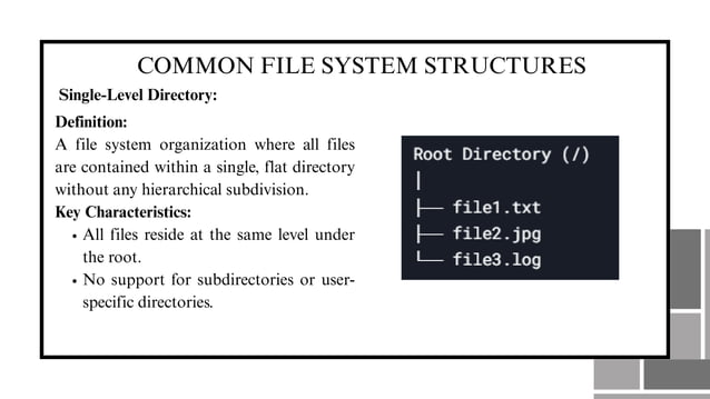 FILE SYSTEM STRUCTURE PRESENTATION OPERATING SYSTEM | PDF