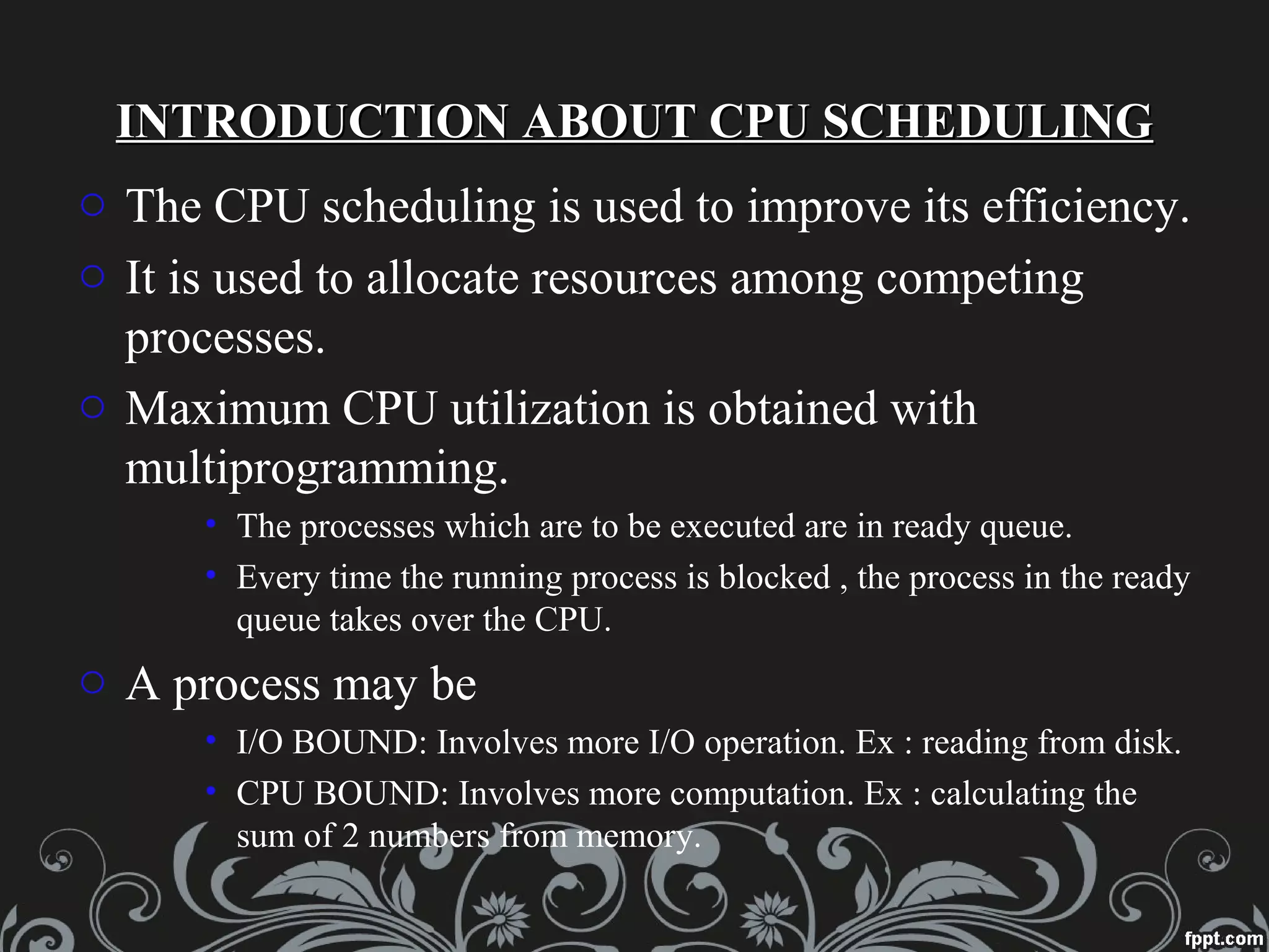 first come first serve scheduling in os | PPT