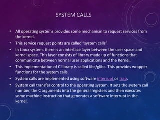 operating system calls input and output by (rohit malav) | PPT