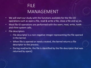 operating system calls input and output by (rohit malav) | PPT