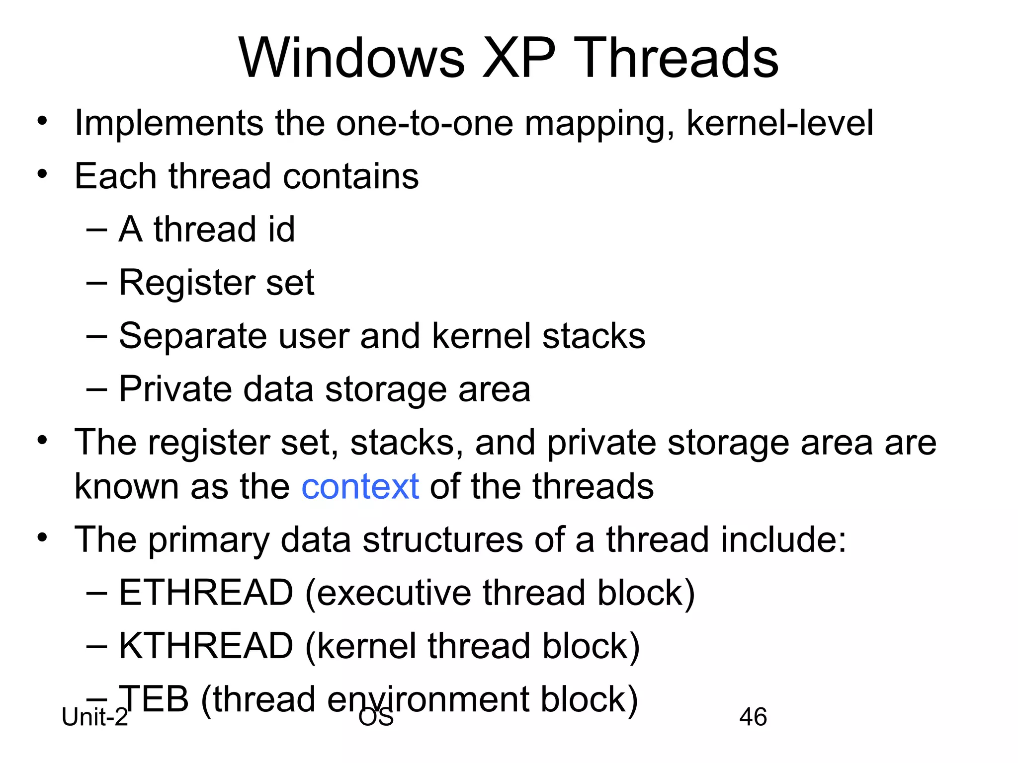 OS Process and Thread Concepts | PPT