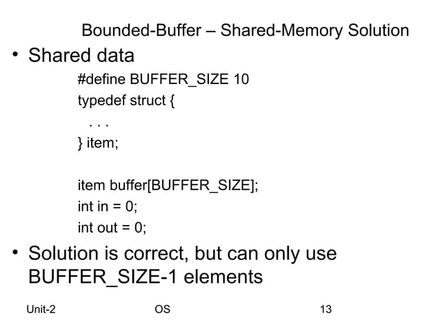 OS Process and Thread Concepts | PPT