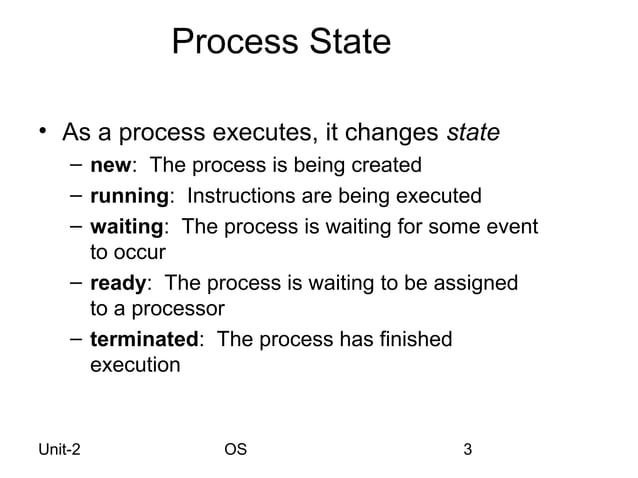 OS Process and Thread Concepts | PPT