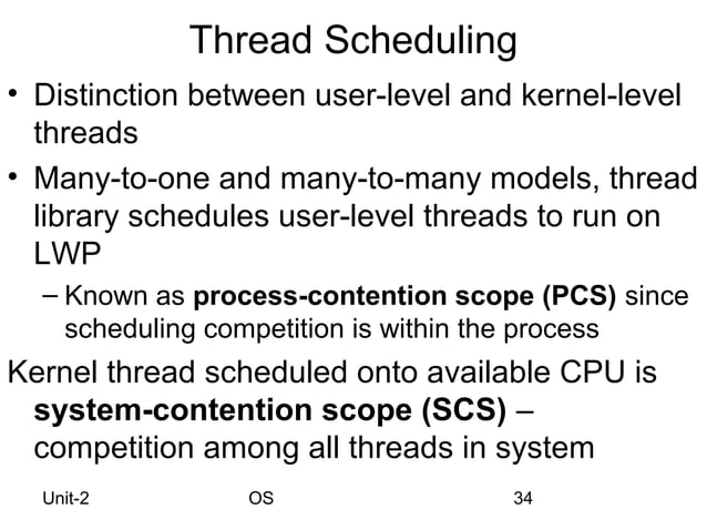 OS Process and Thread Concepts | PPT