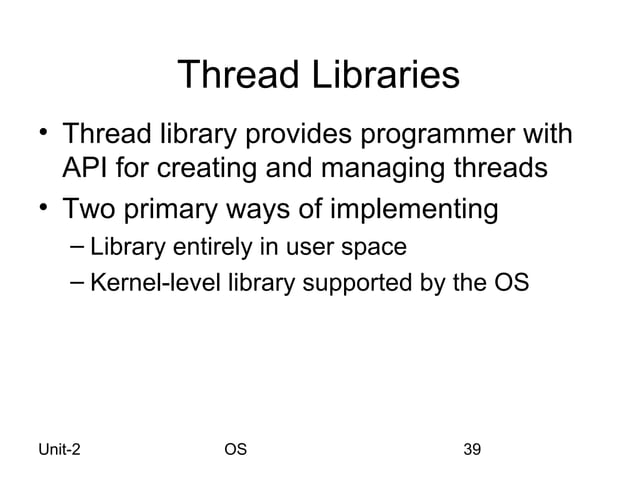 OS Process and Thread Concepts | PPT