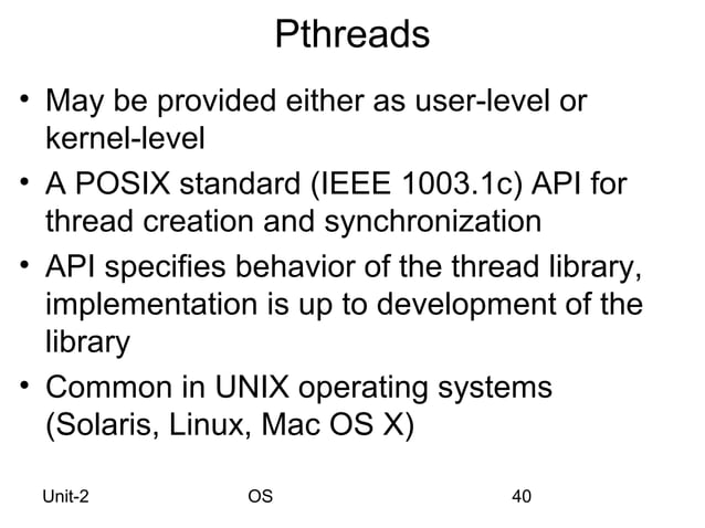 OS Process and Thread Concepts | PPT