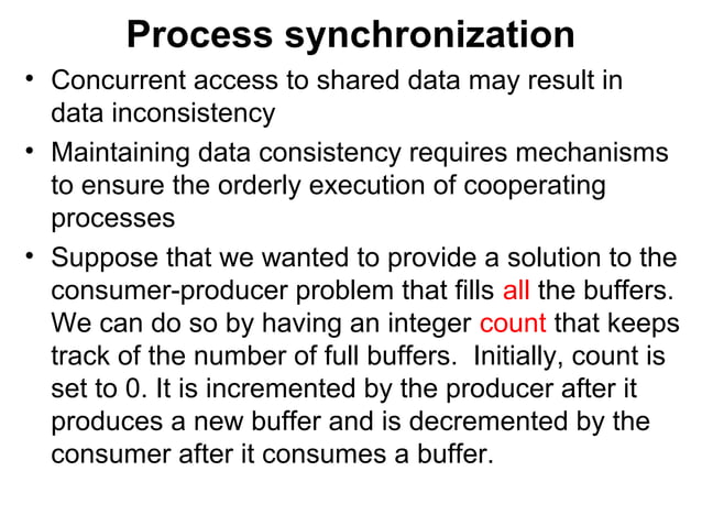 Os Process Synchronization Semaphore And Monitors Ppt 
