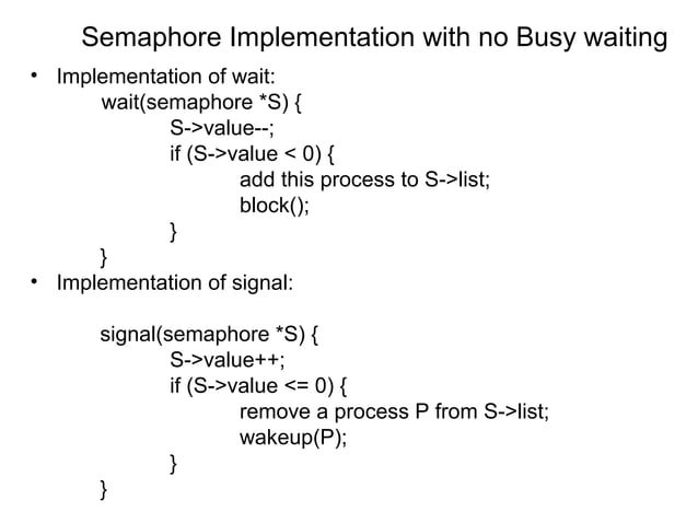 OS Process Synchronization, semaphore and Monitors | PPT