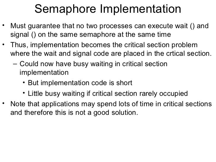 Os Process Synchronization Semaphore And Monitors 