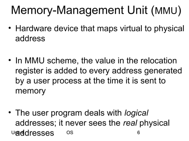 Os Swapping Paging Segmentation And Virtual Memory Ppt Operating Systems Computer