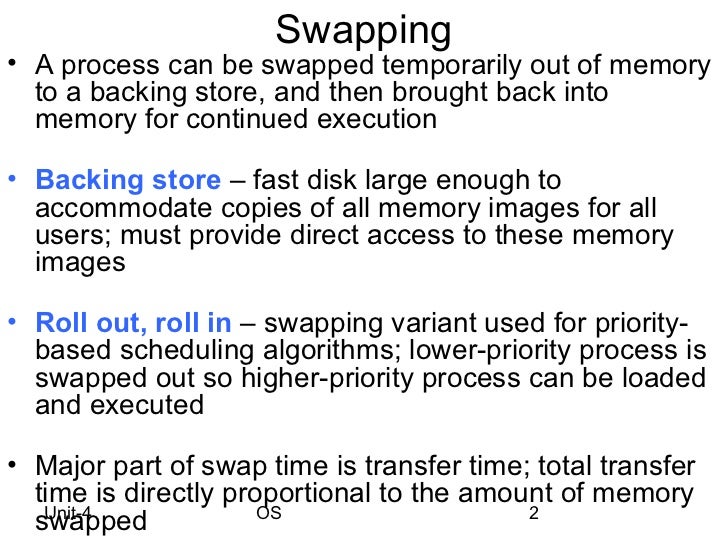 Os Swapping Paging Segmentation And Virtual Memory