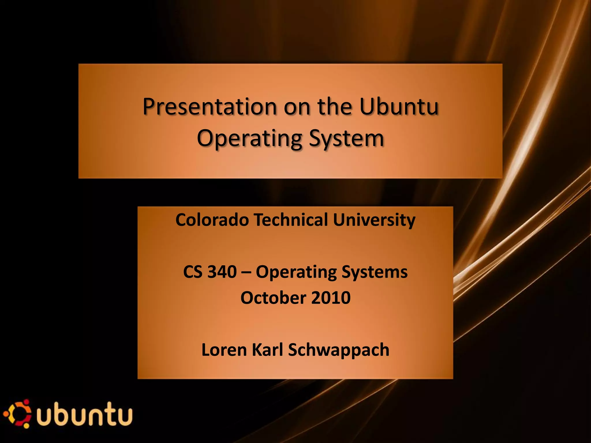 Ubuntu OS Presentation | PDF