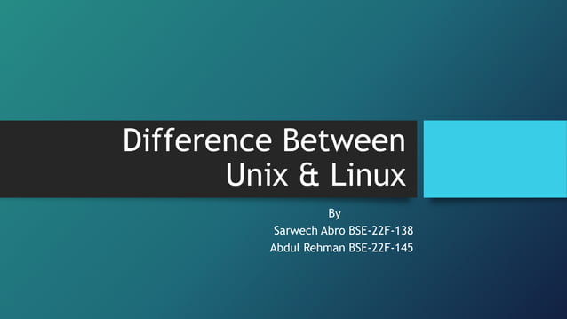 Difference between Unix & Linux Presentation.ppt