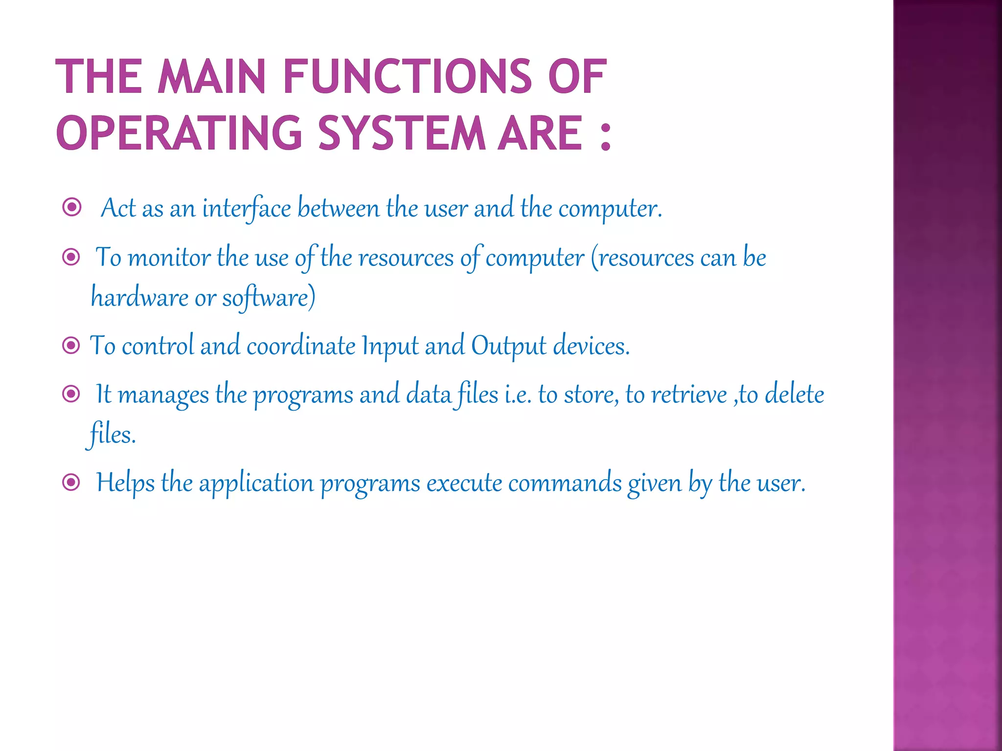 Operating System Introduction | PPTX