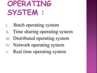 Operating System Introduction | PPTX