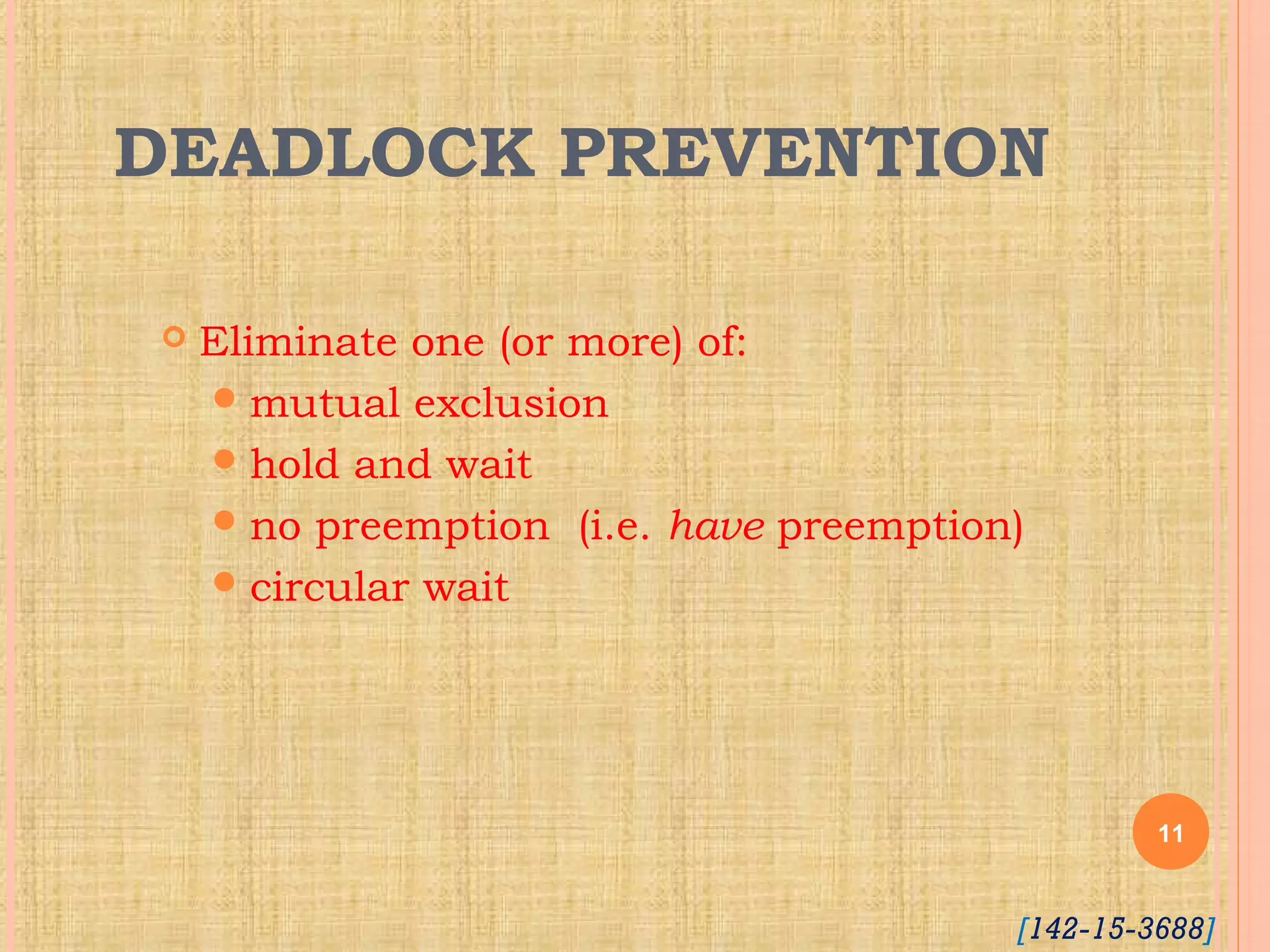 Operating System: Deadlock | PPT