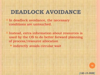 Operating System: Deadlock | PPT