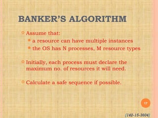 Operating System: Deadlock | PPT