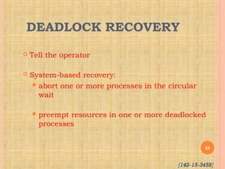 Operating System: Deadlock | PPT | Operating Systems | Computer Software and Applications