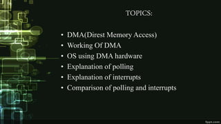 DMA Controller Presentation | PPTX